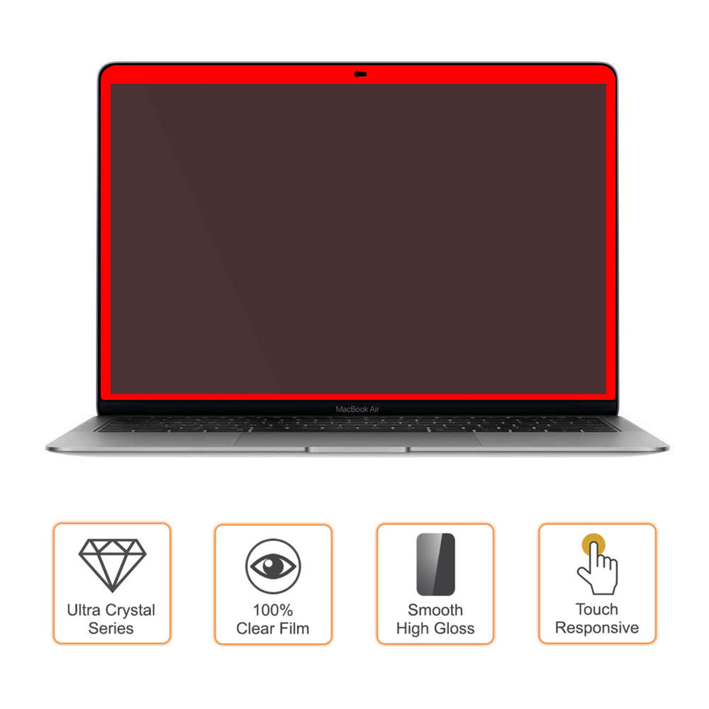 Clear Film Screen Protector for 13-inch MacBook Air 2020 (Black)